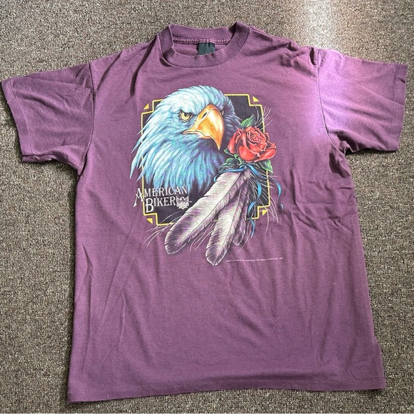 3D Emblem | Shirts | Vintage 9s 3d Emblem American Biker Eagle T Shirt ...